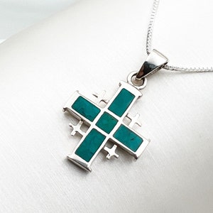 King Solomon Jerusalem Cross / Eilat Stone Jerusalem Cross - Etsy