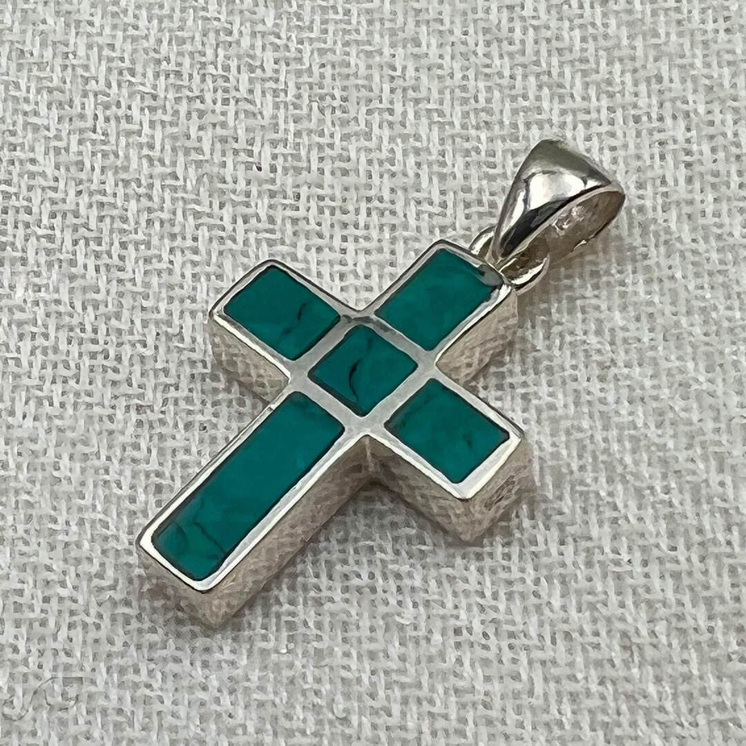 King Solomon Cross / Eilat Stone Cross Pendant silver 925 - Etsy
