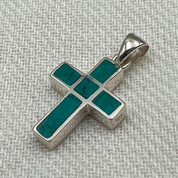 King Solomon Cross / Eilat Stone Cross Pendant silver 925 | Etsy