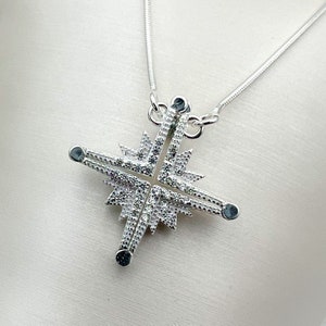 Star of Bethlehem: 925 Silver Opening Pendant With White Zircons - A ...