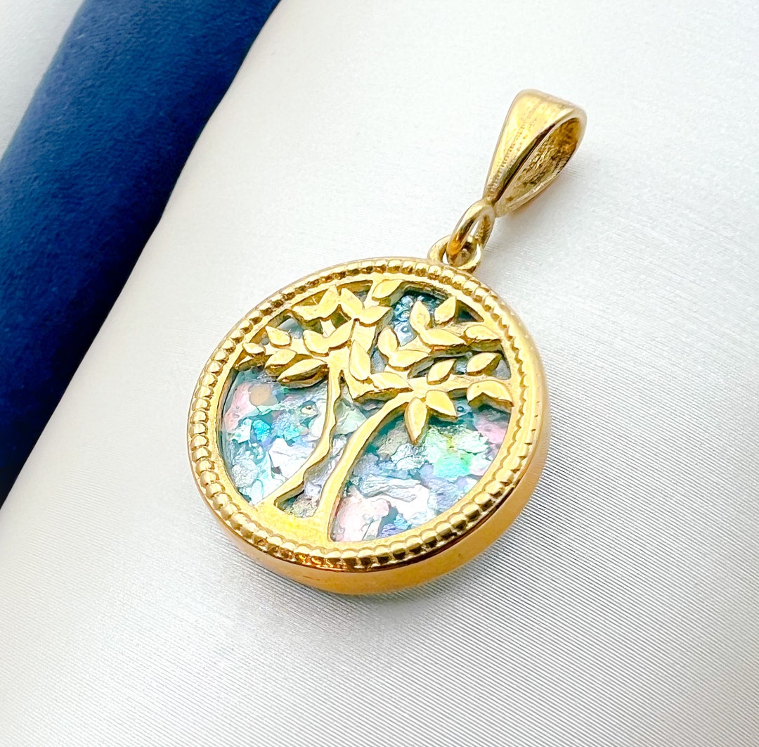 Artisan-crafted 14k Gold Tree of Life Pendant Adorned With a Touch of ...