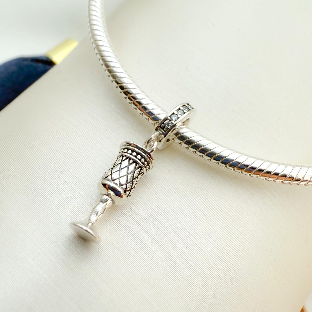 Wine Cup Charm for Pandora Bracelets | Unique Goblet Design | Sterling ...
