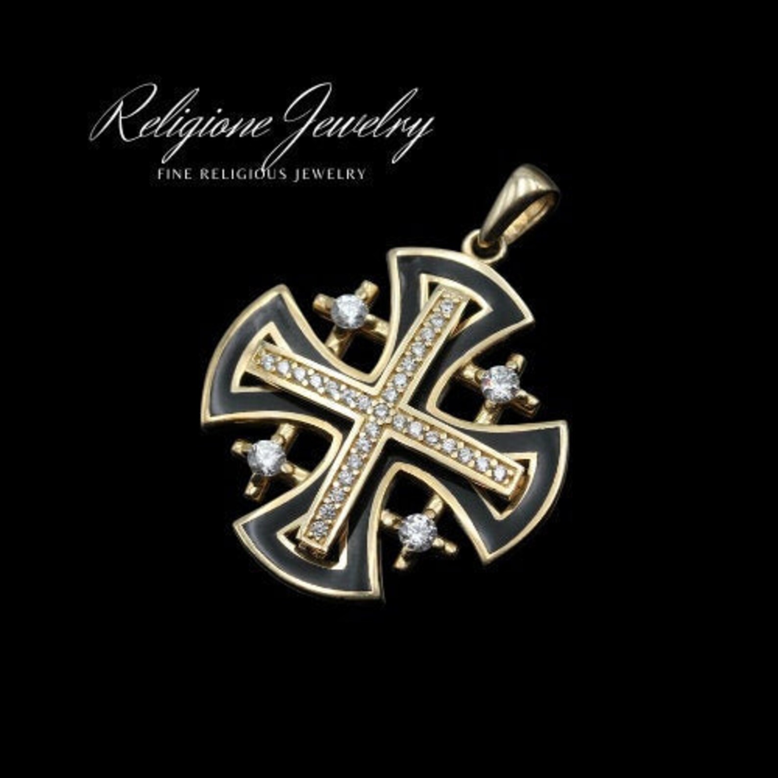 Jerusalem Cross 14k Gold - Etsy