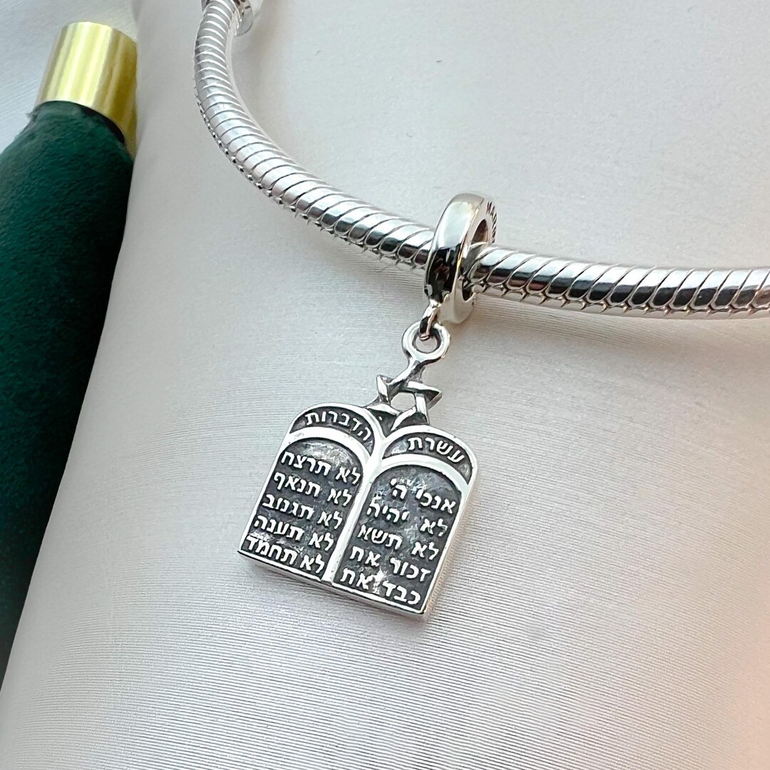 Sterling Silver 925 Ten Commandments Charm – Perfectly Fits Pandora ...
