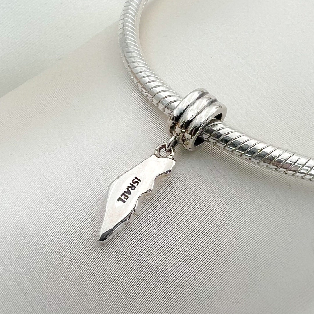 Israeli Elegance: Sterling Silver 925 Map Charm for Pandora Bracelet ...