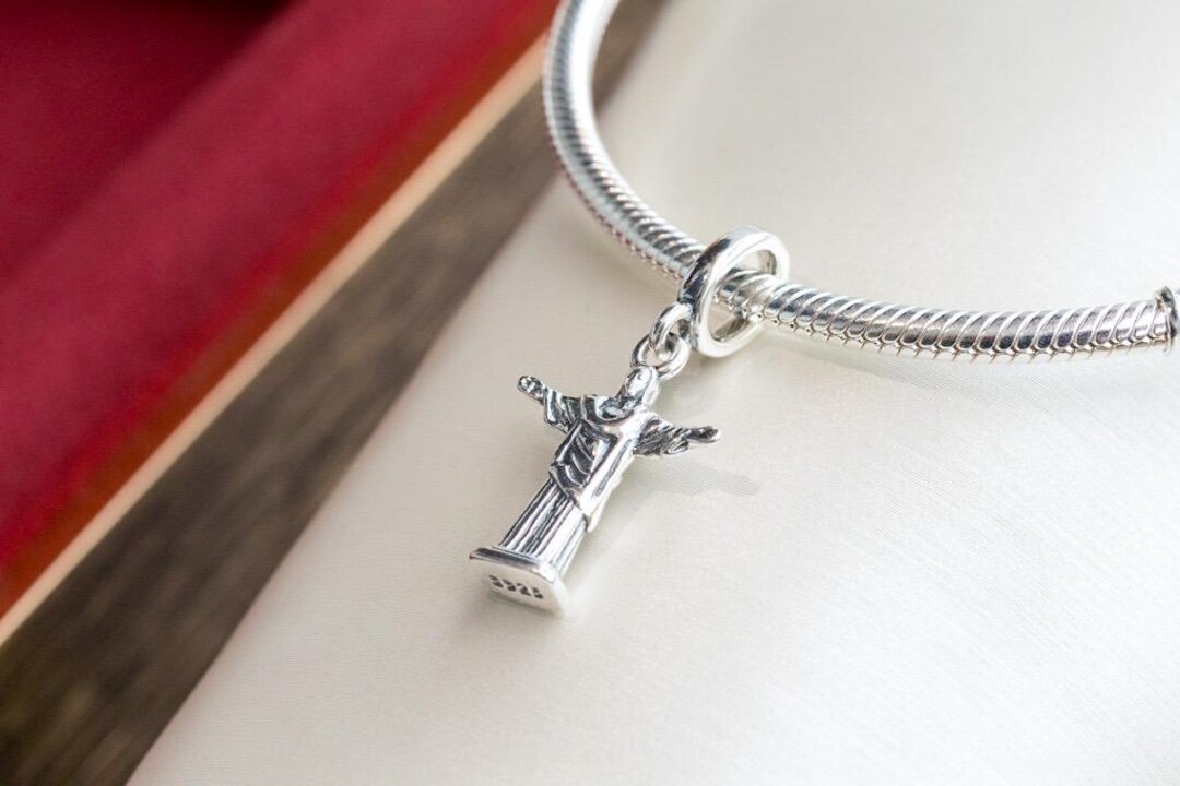 Christ the Redeemer Charm Pendant | Rio Jesus Statue Charm | Catholic ...