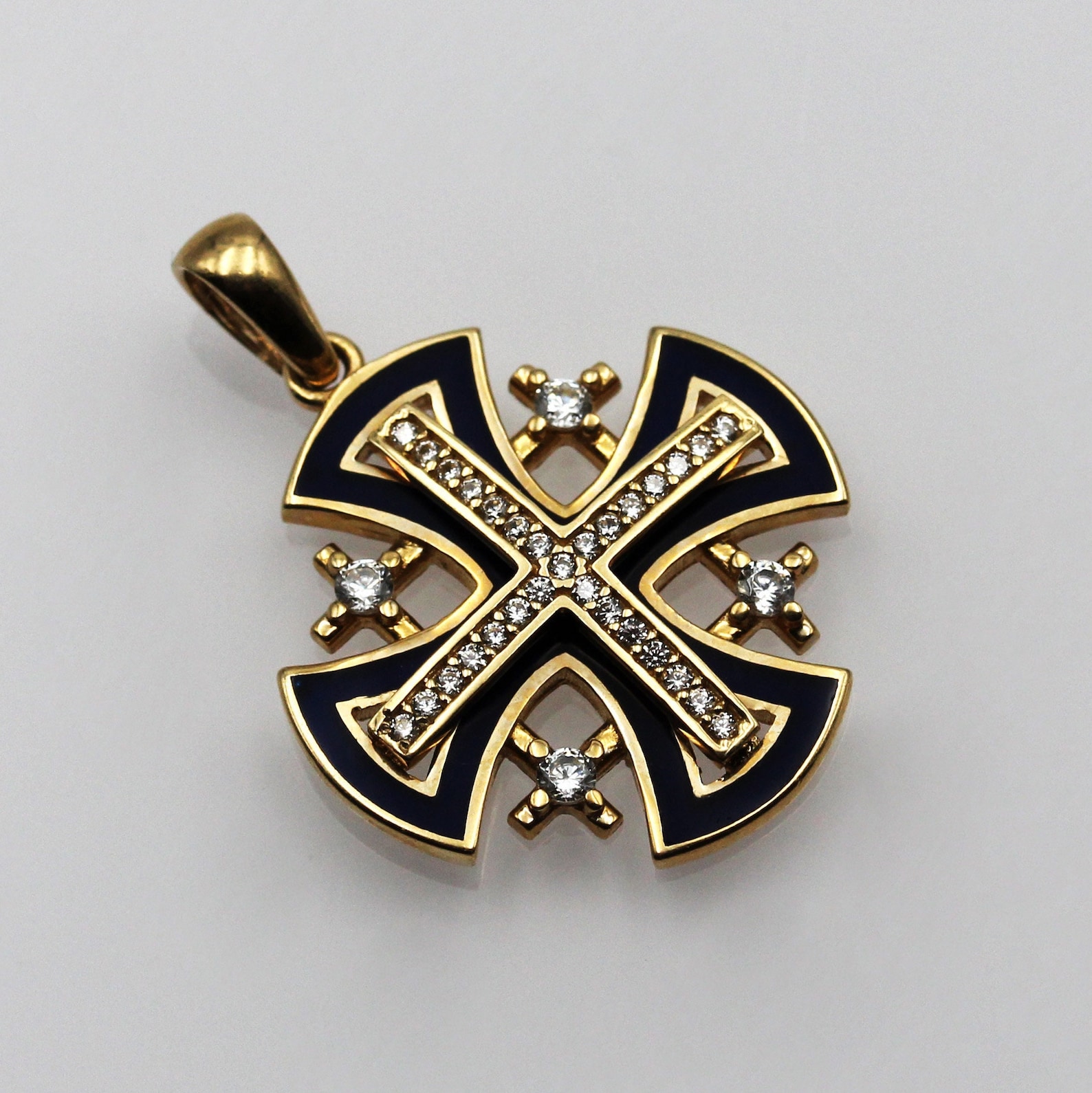 Jerusalem Cross 14k Gold - Etsy