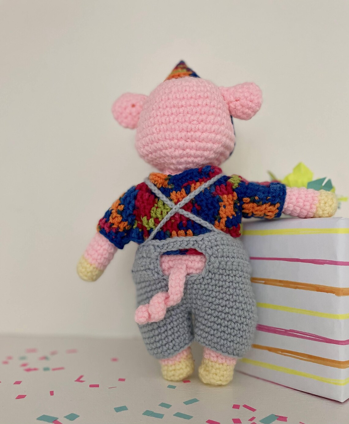 Percy the Party Pig- LIMITED Crochet Stuffed Doll Amigurumi - Etsy