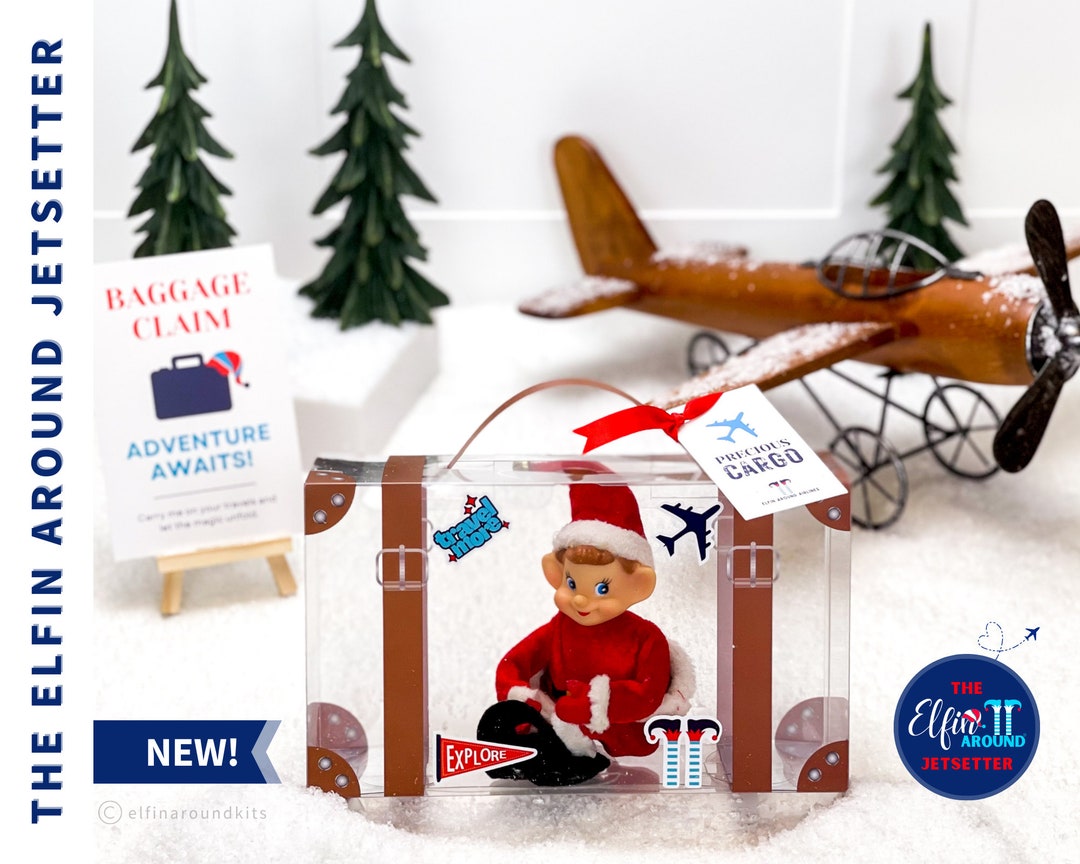Christmas Elf Travel Suitcase, Elf Container, Doll Suitcase, Elf ...
