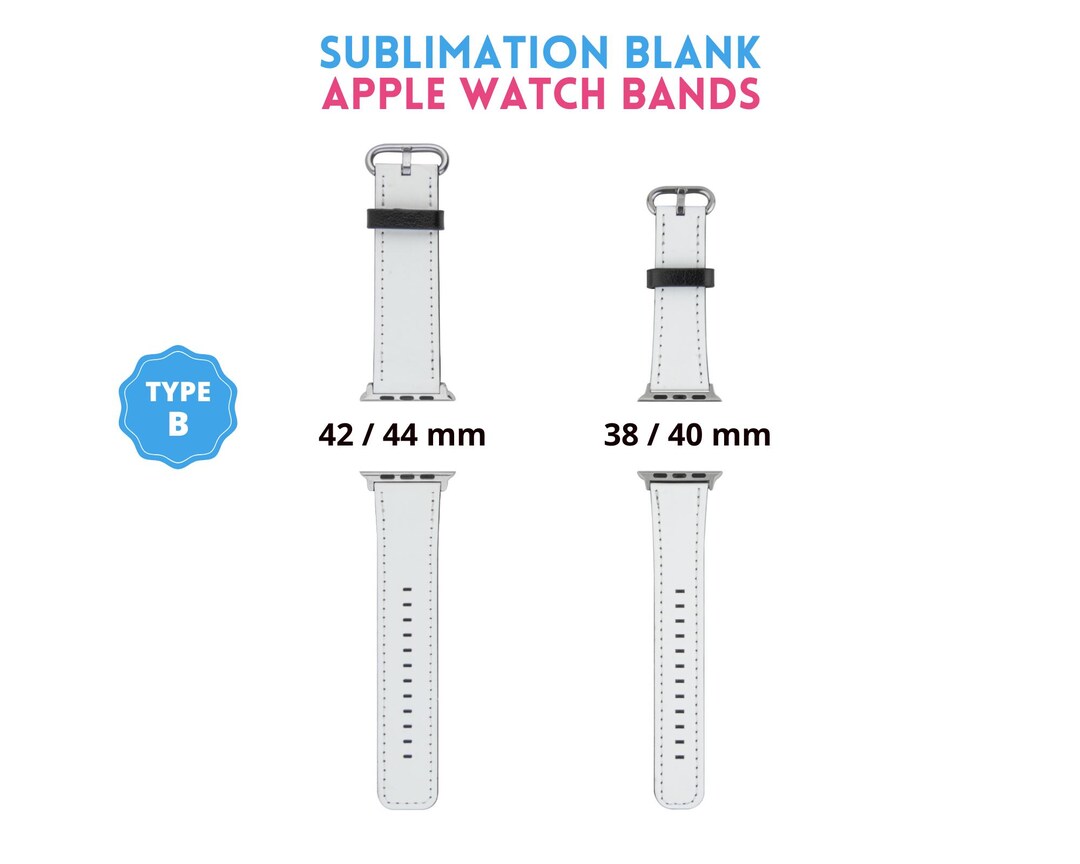 Sublimation Blank Apple Watch Bands | Comes in 2 Sizes 38/40 & 42/44mm ...