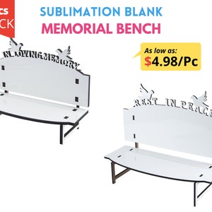 5x Pack in Loving Memory Sublimation Memorial Bench Blanks | MDF Hard ...