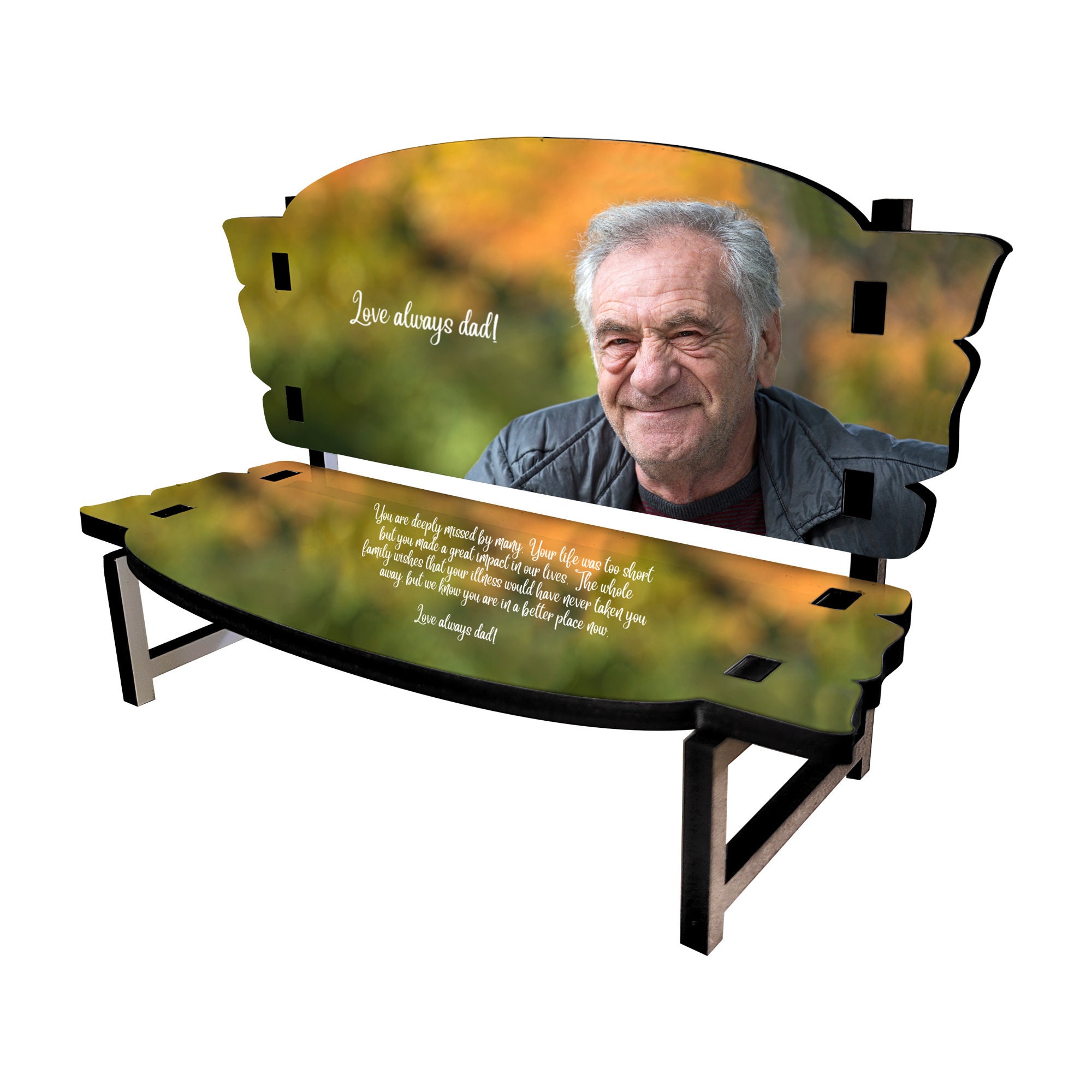 5x Pack Memorial Bench Sublimation Blanks | MDF Hard Board Memorial ...