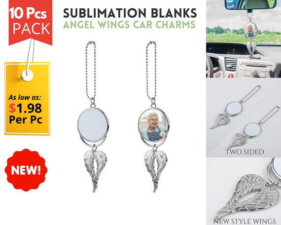 10x Sublimation Angel Wing Blanks Angel Wings Car Charms - Etsy