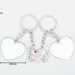 Sublimation Keyring Blank | Heart Shape Couple Keychain With Forever ...