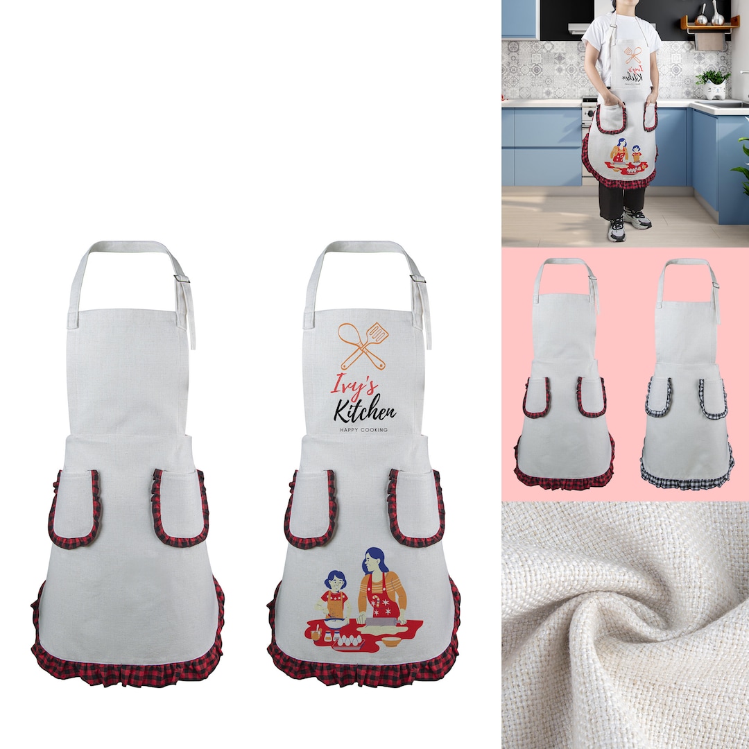 Sublimation Apron Blanks for Christmas | Adult Sublimation Plaid Apron ...