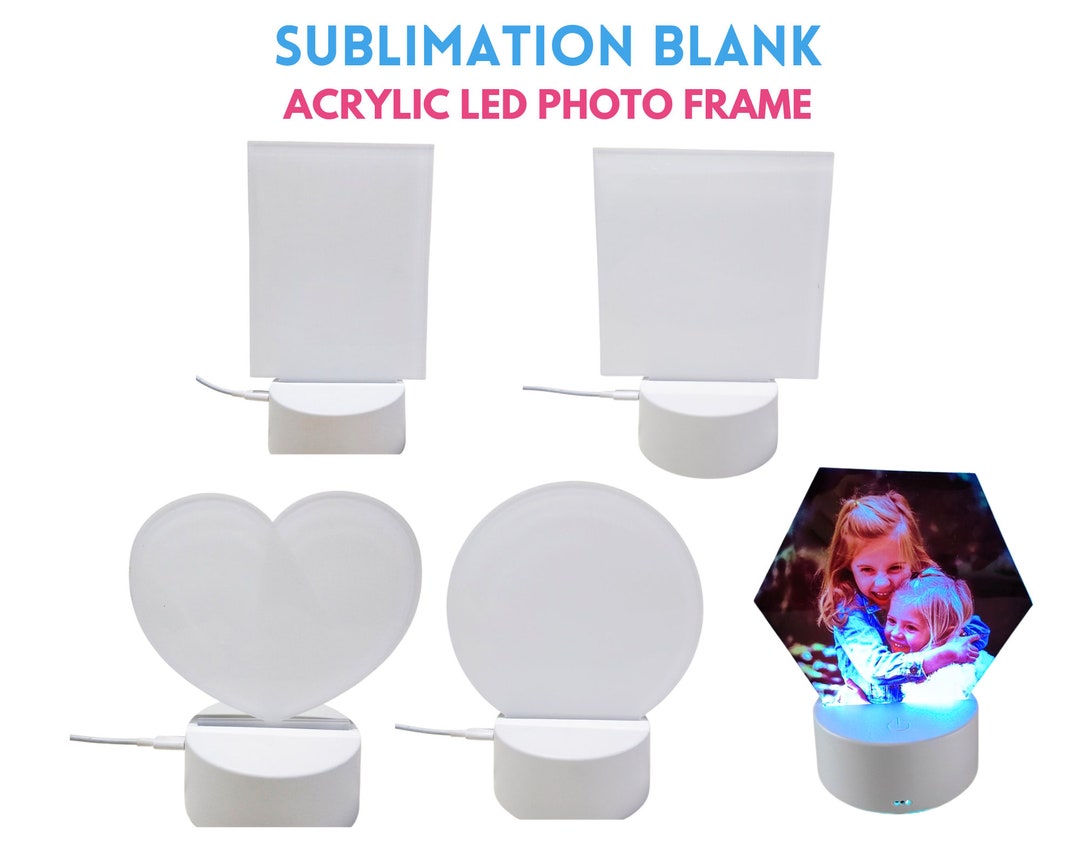 Sublimation Blank LED Acrylic Photo Frame With USB | Custom Acrylic ...