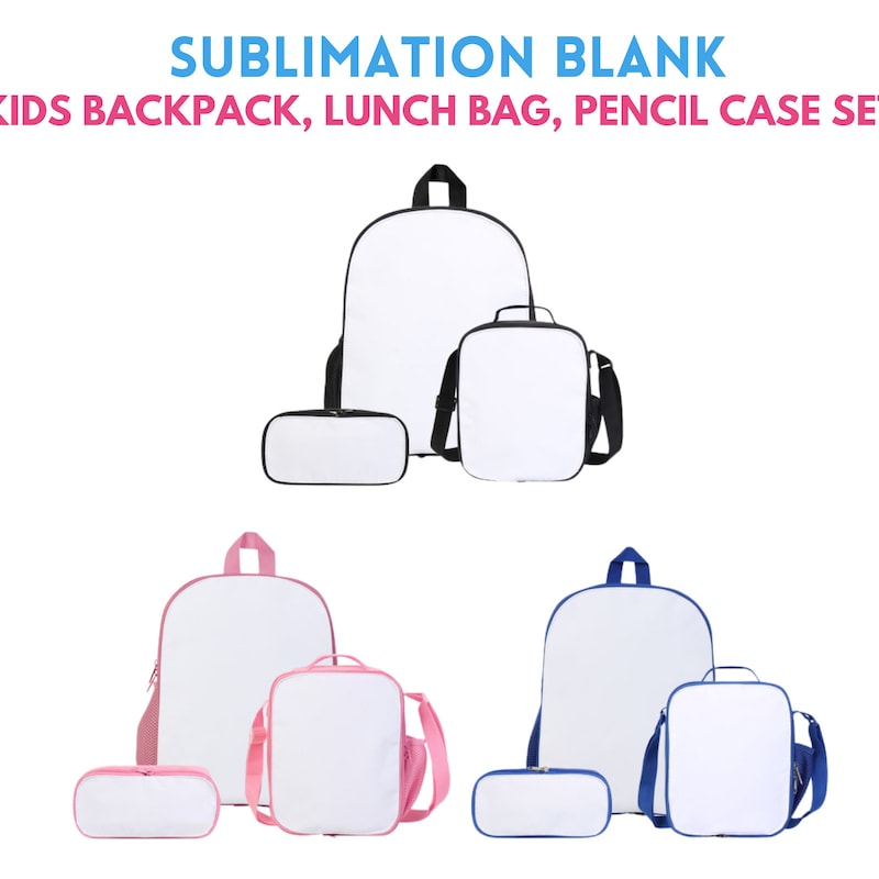 Backpack With Lunch Box and Pencil Case - Etsy