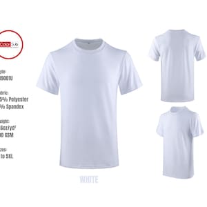 Sublimation Tshirts Blank | Polyester Cotton Feel Shirts | 5.6oz Unisex ...