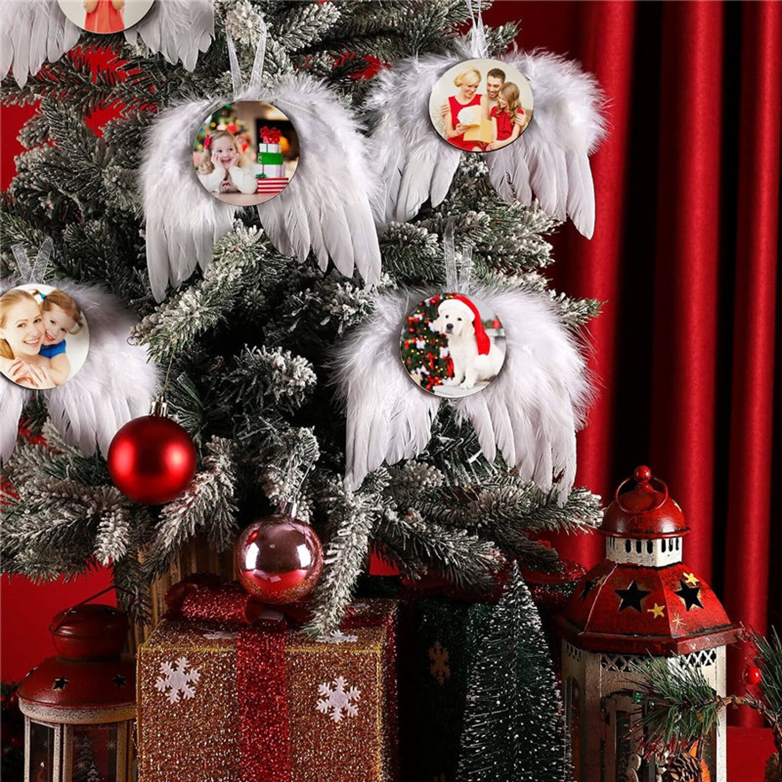 10x Feather Angel Wings Christmas Ornaments Blanks | White Feather ...