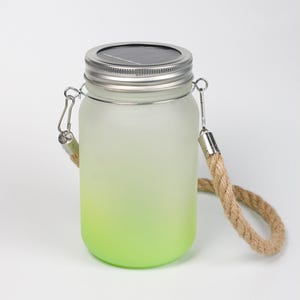 16oz Glass Mason Jar With Solar LED Light for Sublimation Printing ...