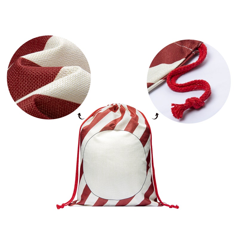 Santa Sack Sublimation Blanks, Plain Stripe Santa Sack Blanks ...