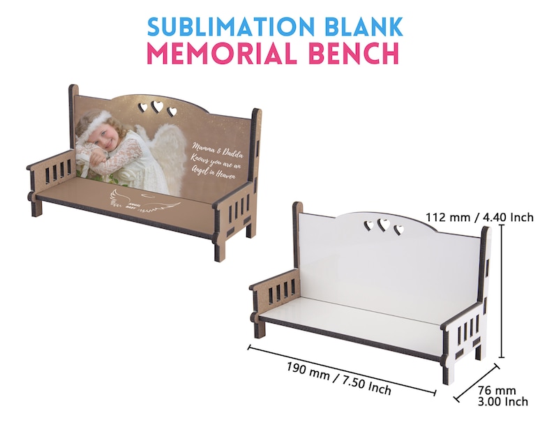 Memorial Bench Sublimation Blanks | MDF Hard Board Memorial Bench ...