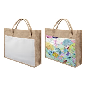 Sublimation Blank Tote Bag | Custom Jute Burlap Tote Bag | Jute Beach ...