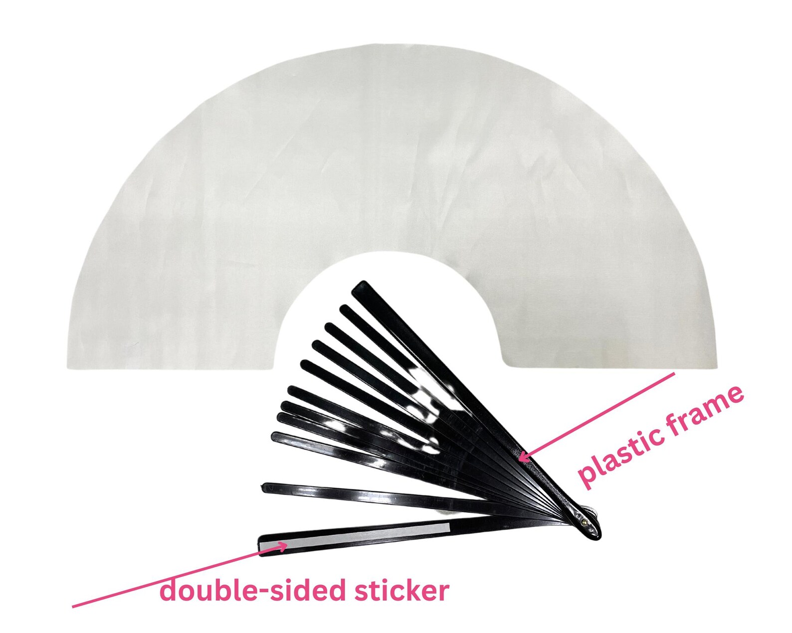 13 Inch Large Sublimation Clacking Fan With Plastic Frame | DIY ...