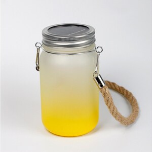 16oz Glass Mason Jar With Solar LED Light for Sublimation Printing ...