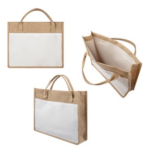 Sublimation Blank Tote Bag | Custom Jute Burlap Tote Bag | Jute Beach ...