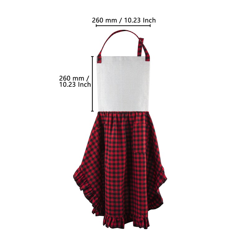 Sublimation Polyester Apron Blanks | Adult Sublimation Plaid Apron ...