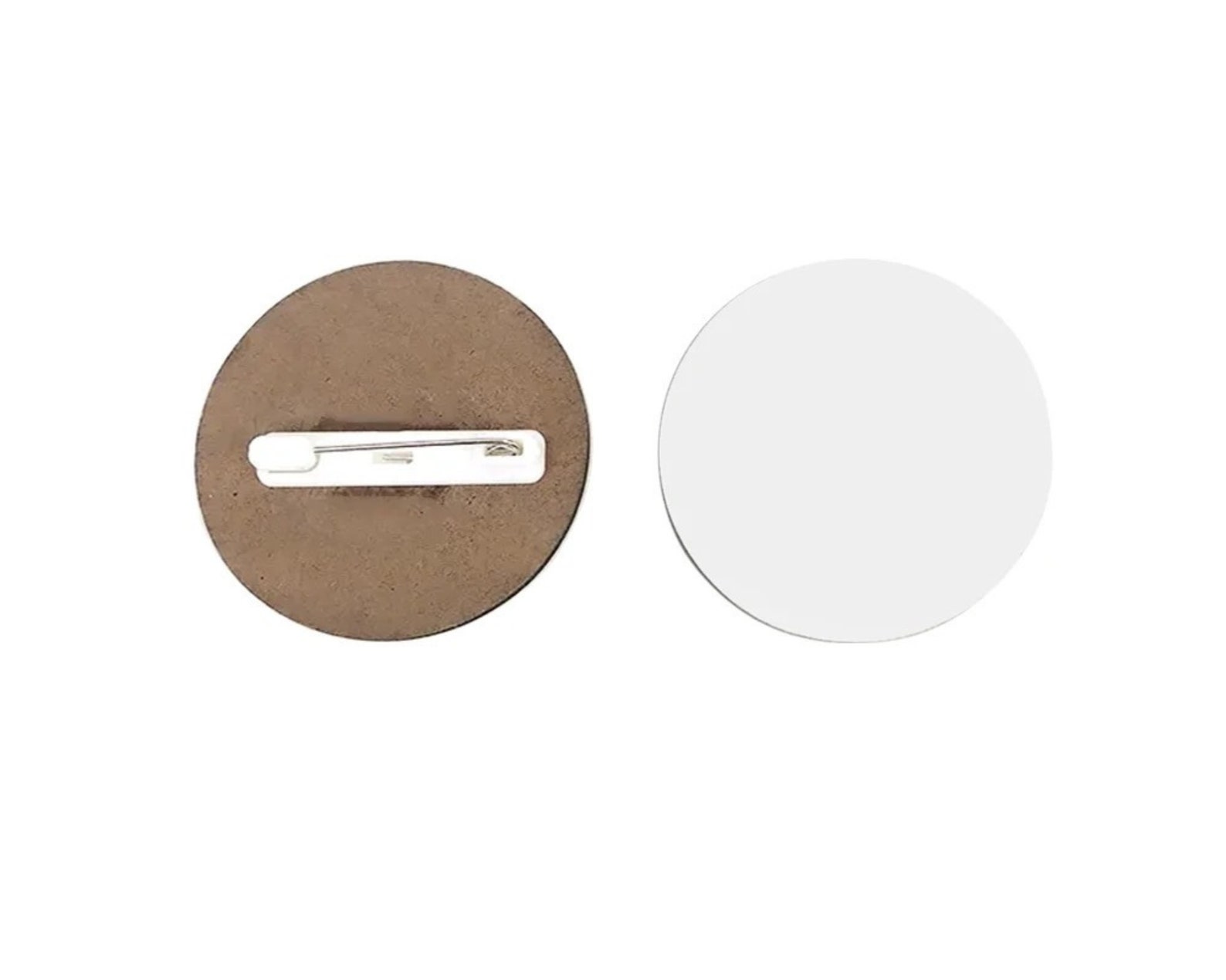 3/4/5/6" Sublimation MDF Badge With Adhesive Pins | Blank Circle Signs ...