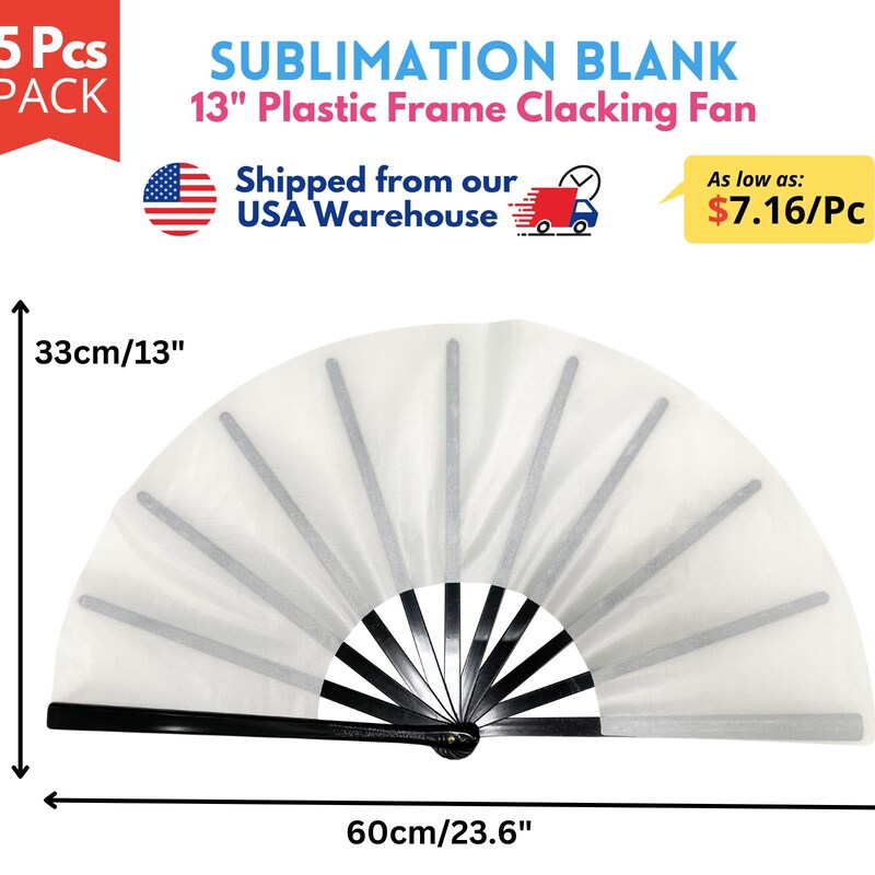 Sublimation Clack Fan Blanks - Etsy