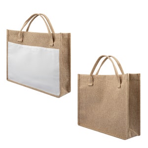 Sublimation Blank Tote Bag | Custom Jute Burlap Tote Bag | Jute Beach ...