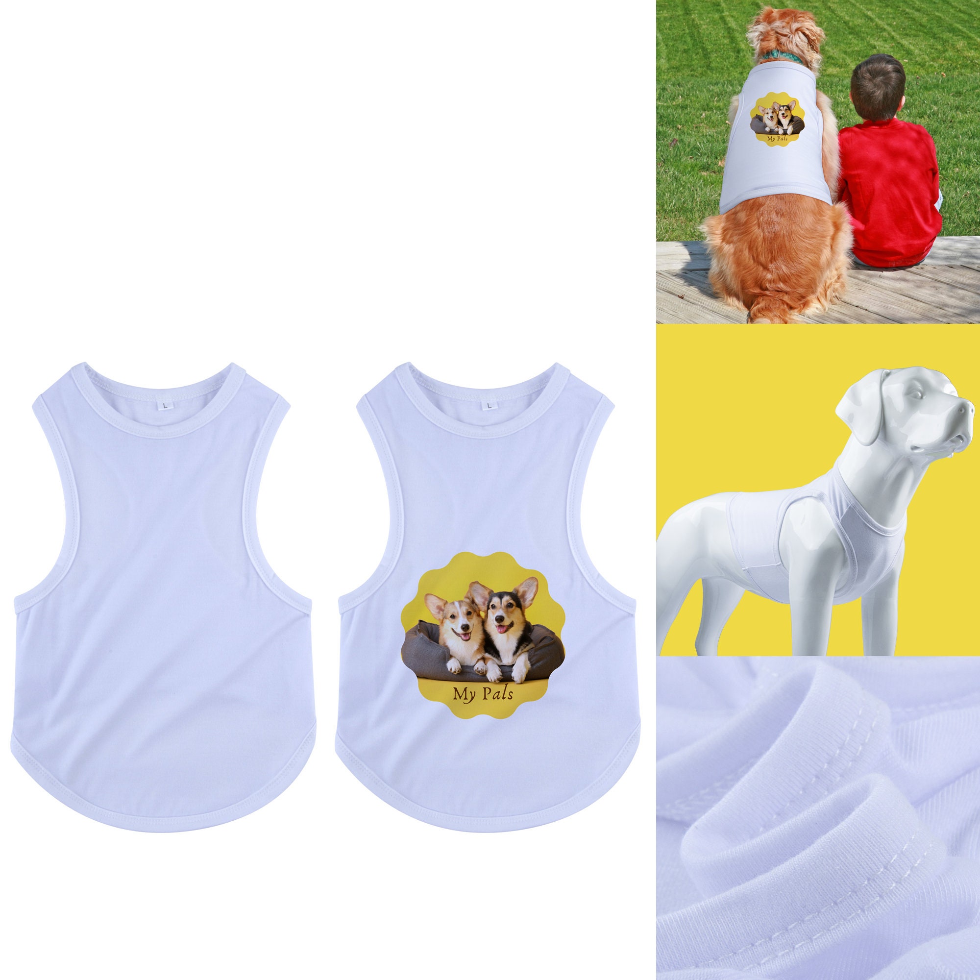 Sublimation Dog Shirts | Sublimation Polyester Cotton Feeling Pet ...
