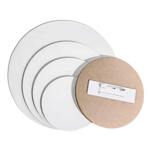 3/4/5/6" Sublimation MDF Badge With Adhesive Pins | Blank Circle Signs ...