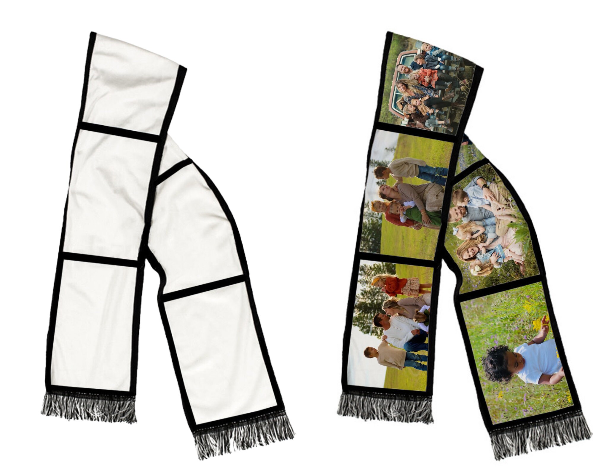 5x Pack Sublimation Panel Scarf Blanks | Custom Photo Panel Scarf ...