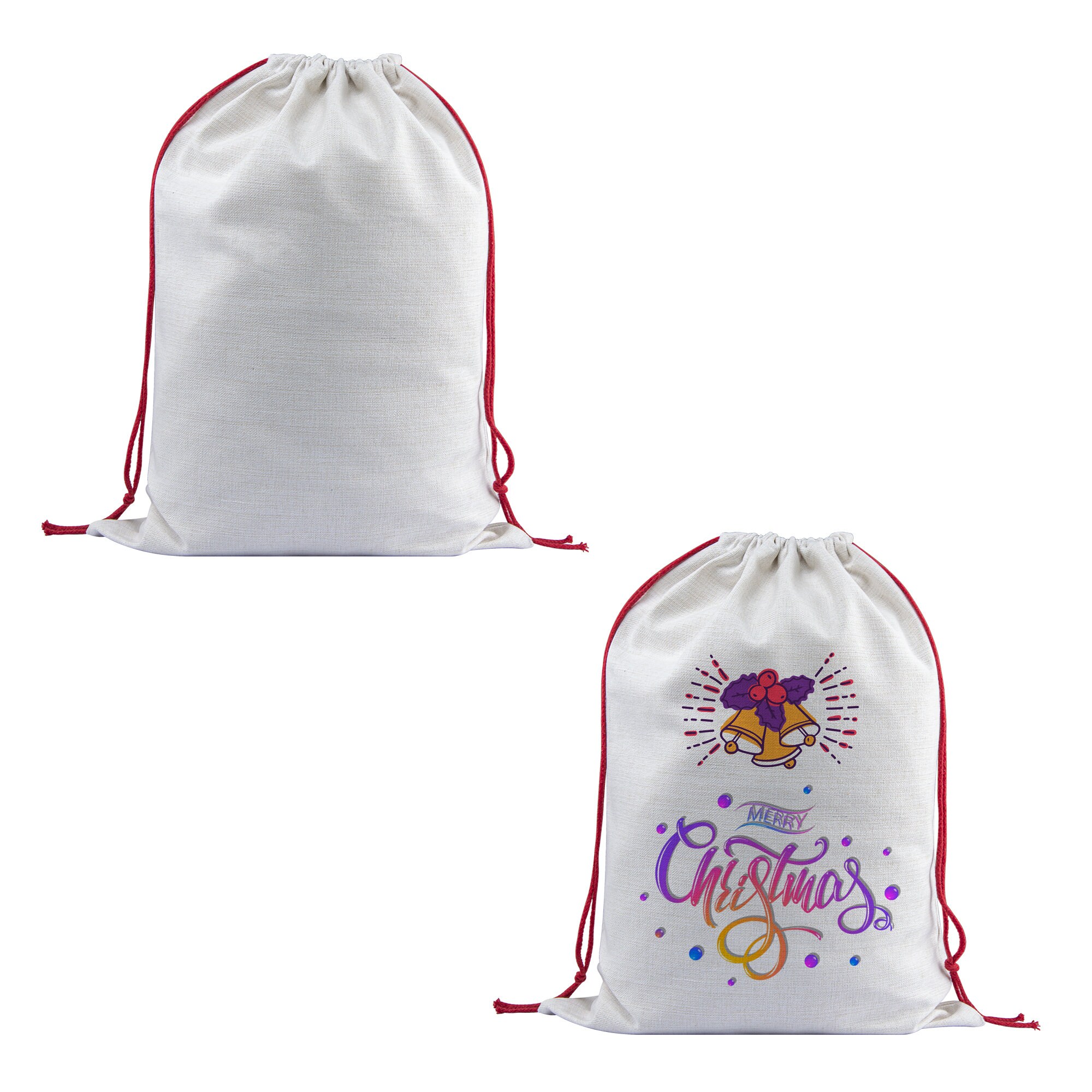 26x19" Santa Sack Sublimation Blanks, Sublimation Santa Sack, Santa Bag ...