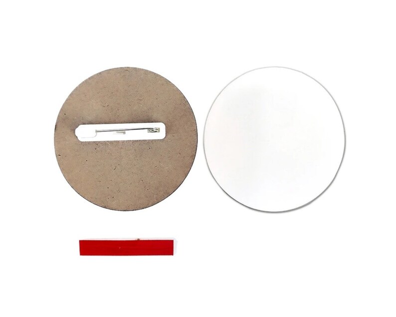 3/4/5/6" Sublimation MDF Badge With Adhesive Pins | Blank Circle Signs ...