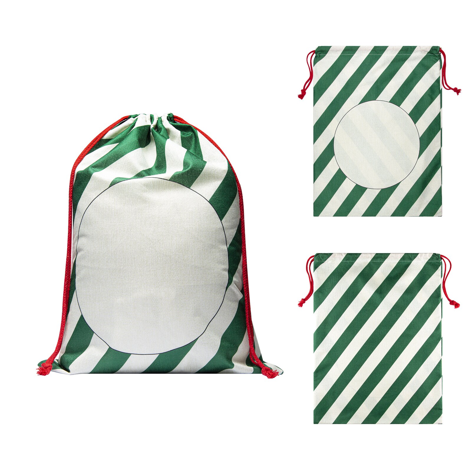 Santa Sack Sublimation Blanks, Plain Stripe Santa Sack Blanks ...