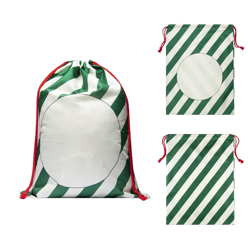 Santa Sack Sublimation Blanks, Plain Stripe Santa Sack Blanks ...
