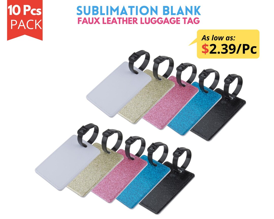 10x Sublimation Luggage Tag | Sublimation Luggage Tag Blanks | Custom ...