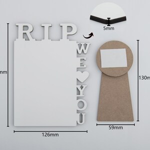 5 Pack Sublimation Blank MDF RIP Photo Frame | Rest in Peace MDF Hard ...