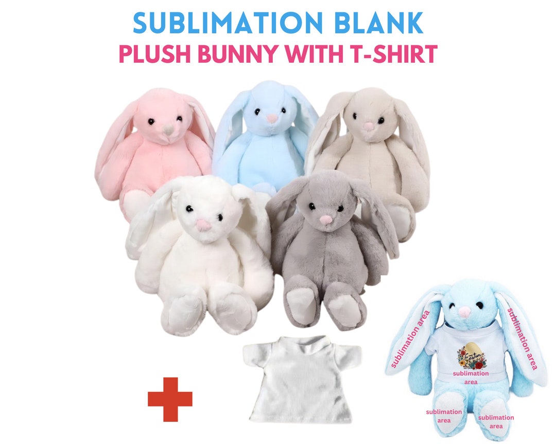 Sublimation Easter Bunny Dolls With Removable T-shirt Blanks | 12 ...