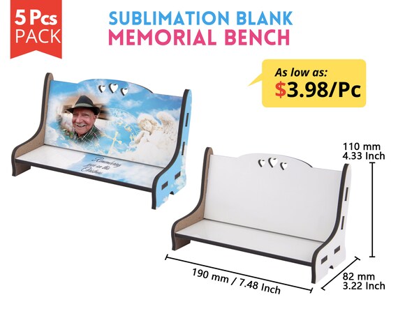 5x Pack Memorial Bench Sublimation Blanks MDF Hard Board - Etsy