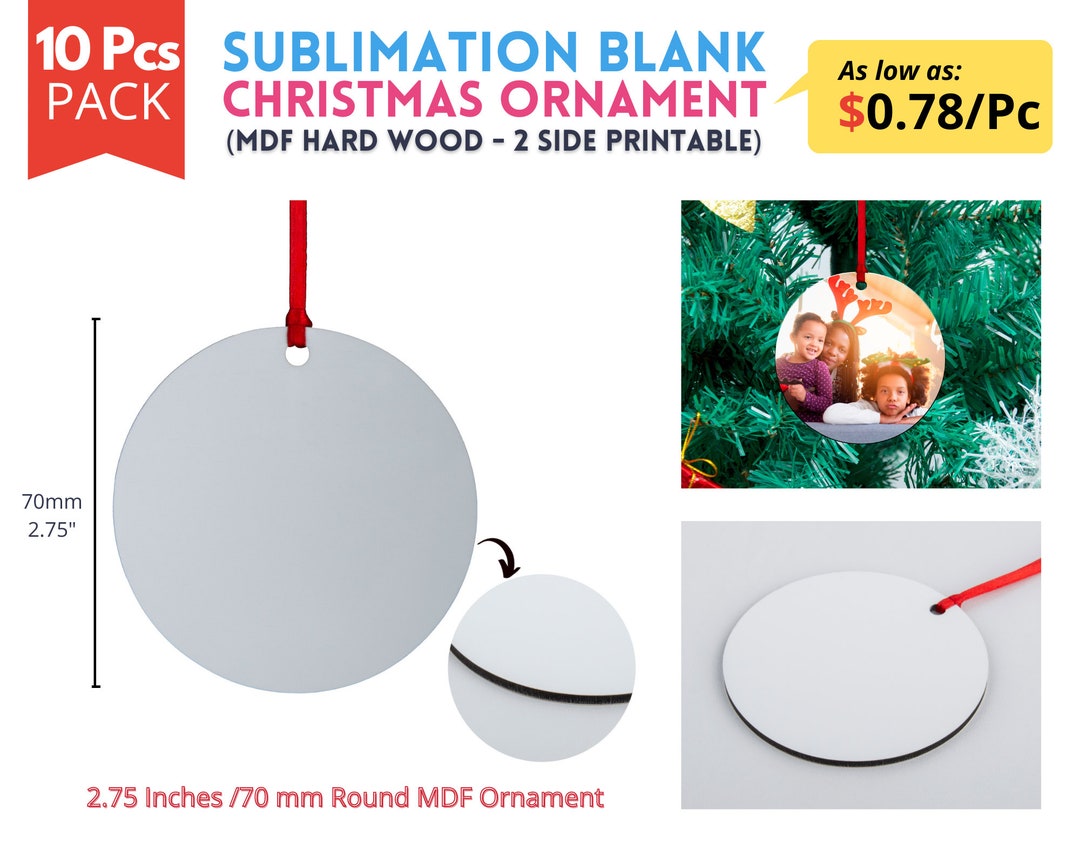 Sublimation Ornament Blanks: Double Sided MDF, 2.75" Circle, 10 Pcs - Etsy