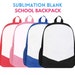 17" Sublimation Backpack Blanks | Sublimation Backpack for School ...