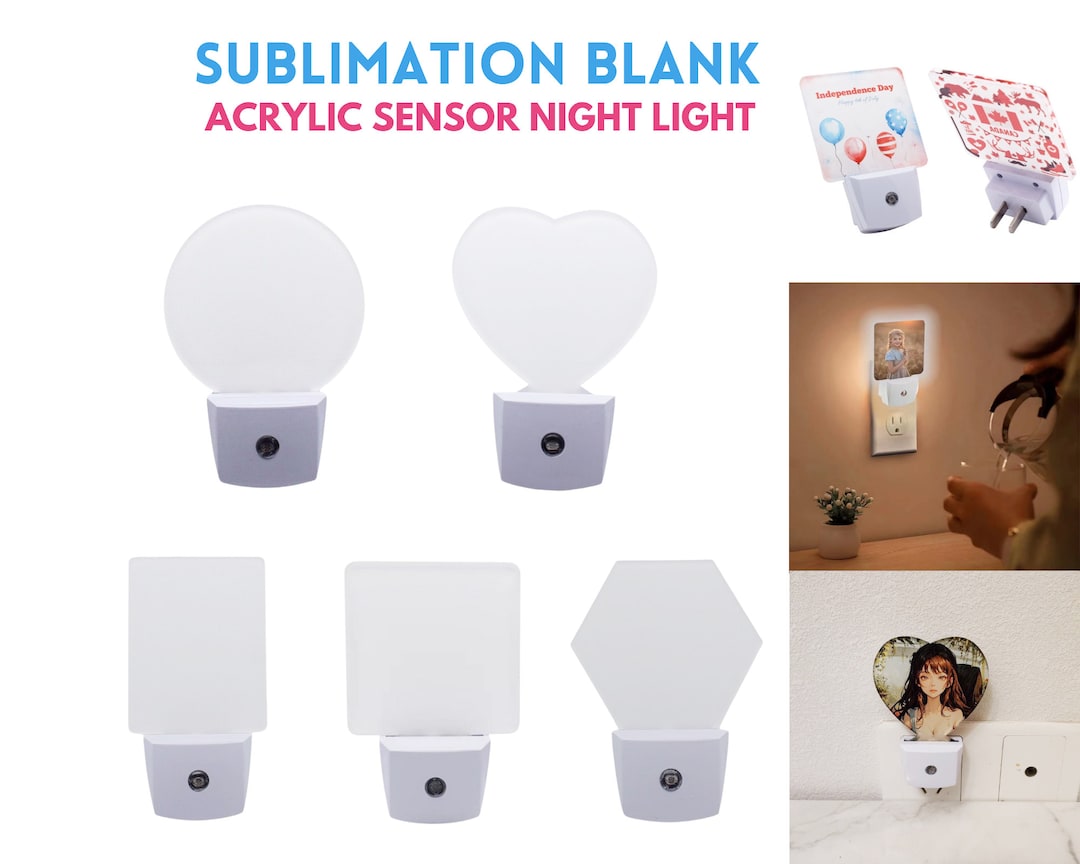 Sublimation Blank Acrylic Sensor Night Light Indoor Outdoor Light ...
