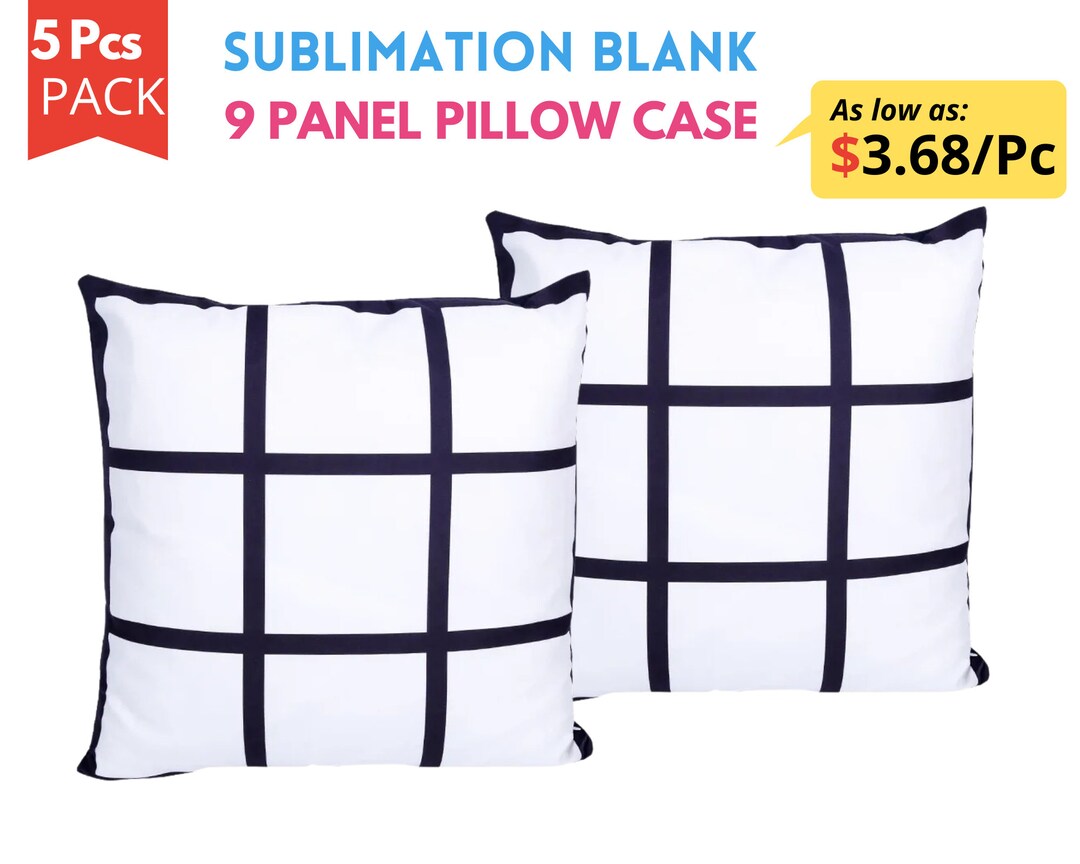 5x Pack 16 Inch Sublimation Throw Panel Pillow Case Blanks | Polyester ...