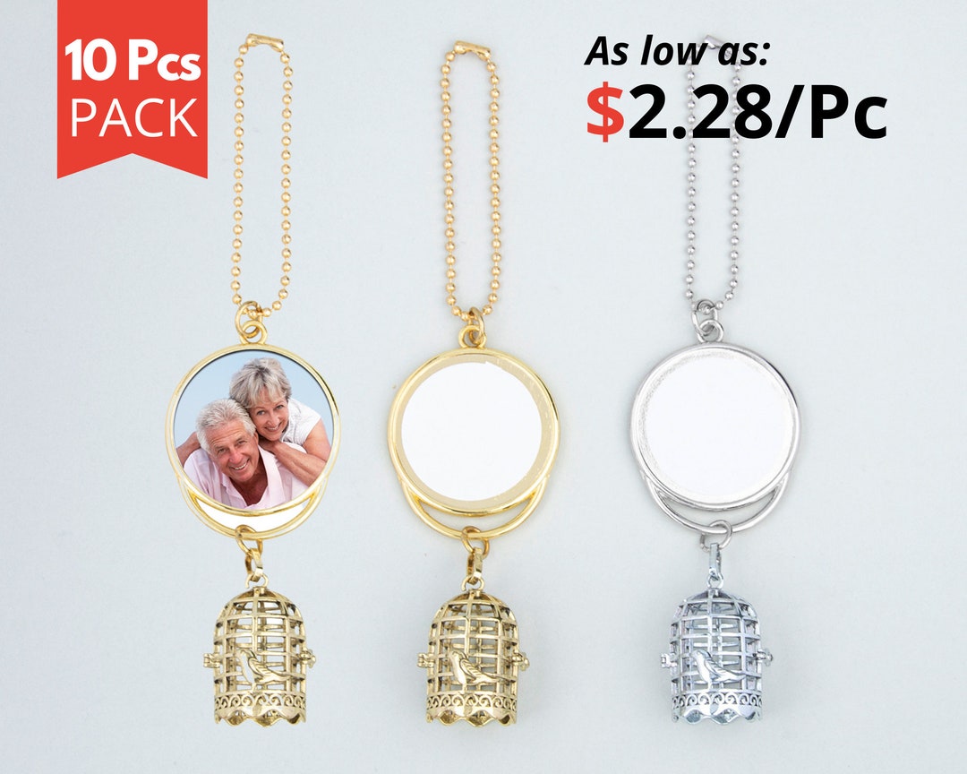 10x Sublimation Blanks Car Charm | Bird Cage Car Charms | 2 Side Print ...